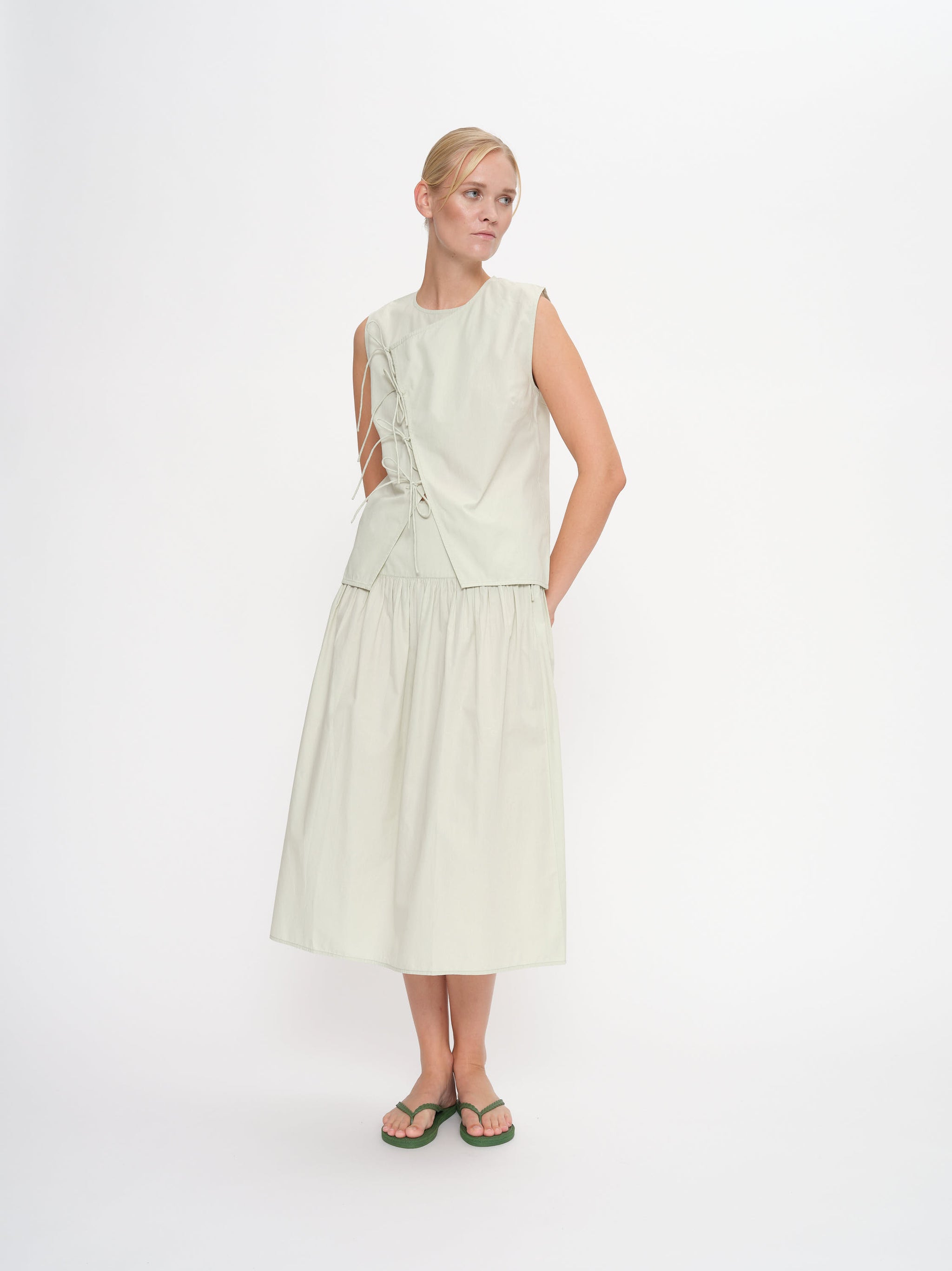 2ND Adrianas - Fine Crispy Poplin - Green Tint